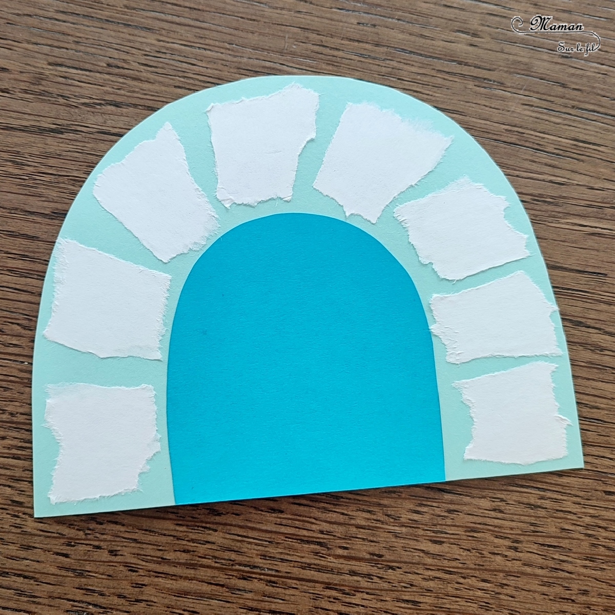 Igloo en papier déchiré {Activité} - Maman Sur Le Fil