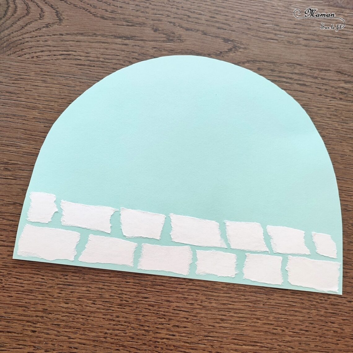 Igloo en papier déchiré {Activité} - Maman Sur Le Fil