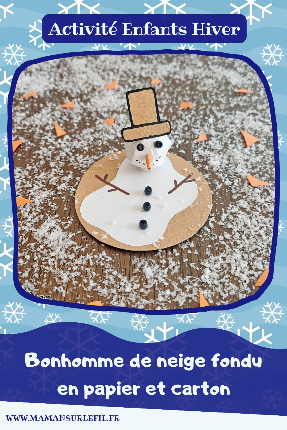 Bonhommes de neige fondus {Activité} - Maman Sur Le Fil