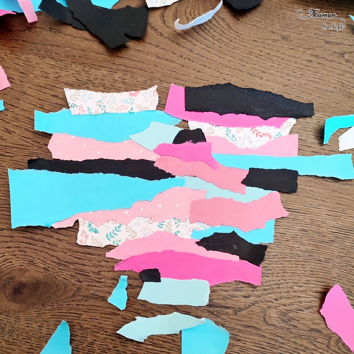 Coeurs en papier déchiré {Activité} - Maman Sur Le Fil