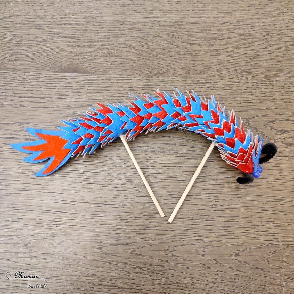 Dragon chinois articulé en boîtes à œufs {Activité} - Maman Sur Le Fil