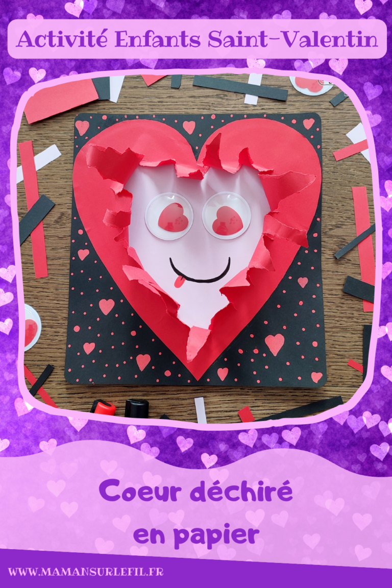 Coeur déchiré en son centre {Activité} - Maman Sur Le Fil
