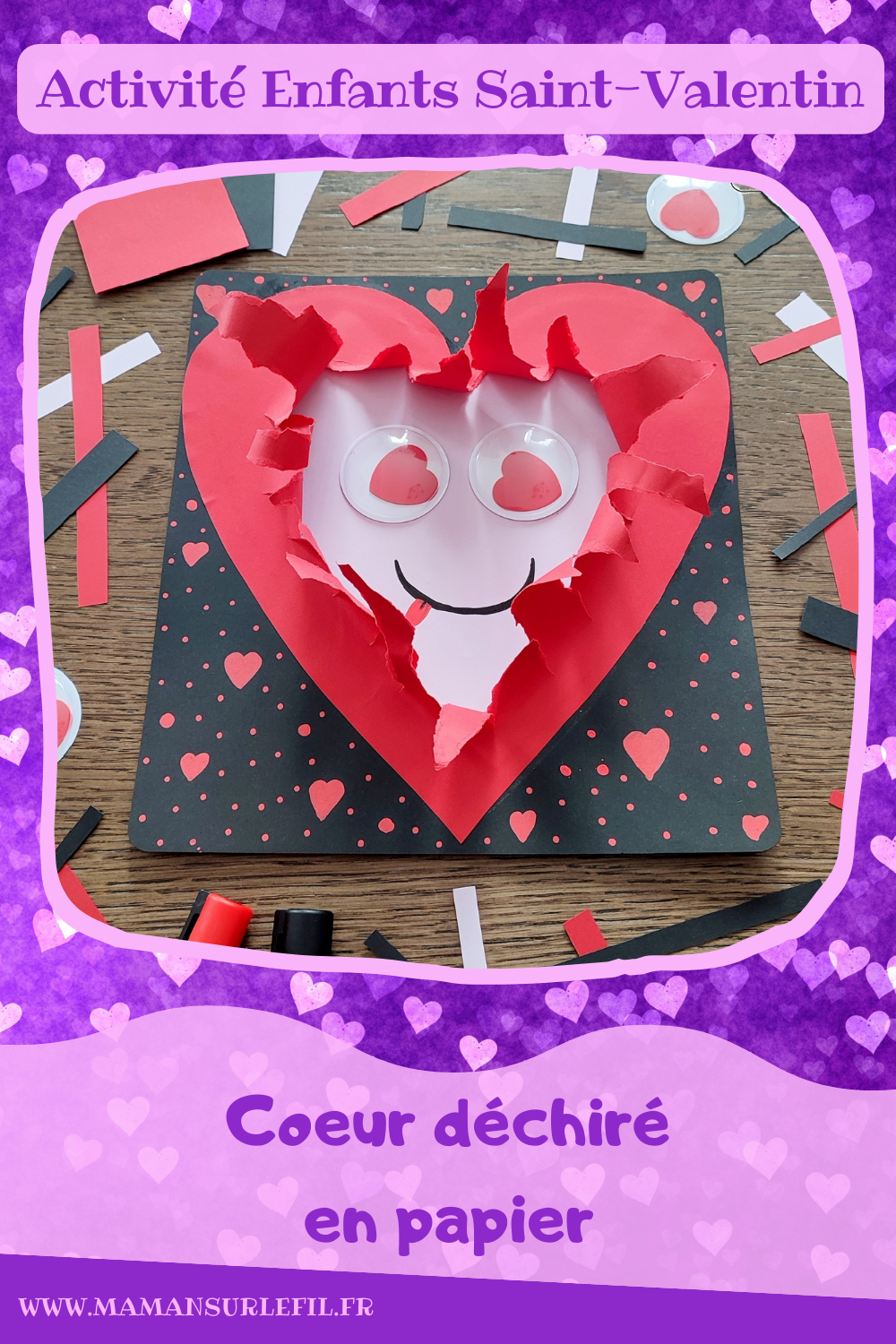 Coeur déchiré en son centre {Activité} - Maman Sur Le Fil