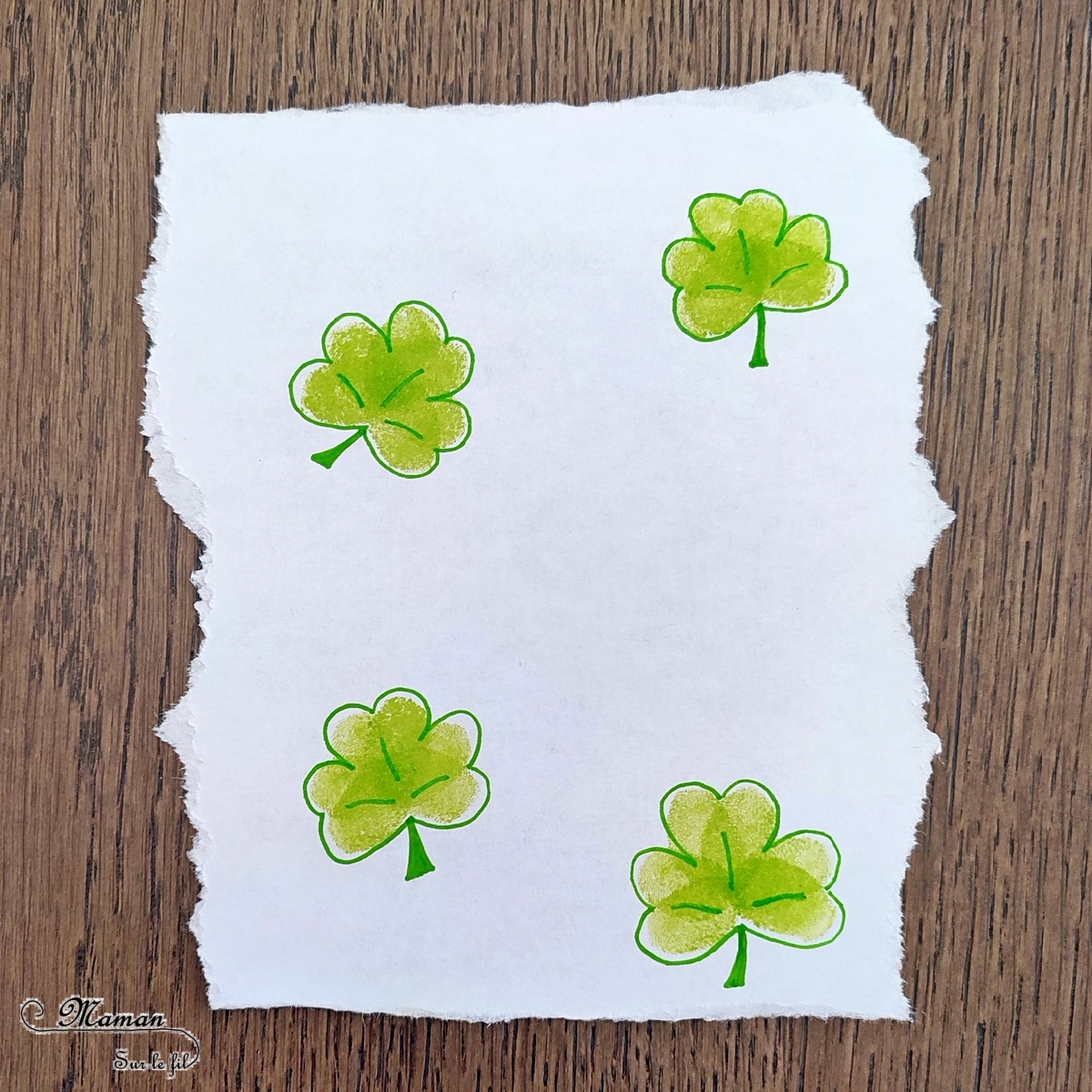 Trèfles de la Saint-Patrick en empreintes de doigts {Activité} - Maman ...