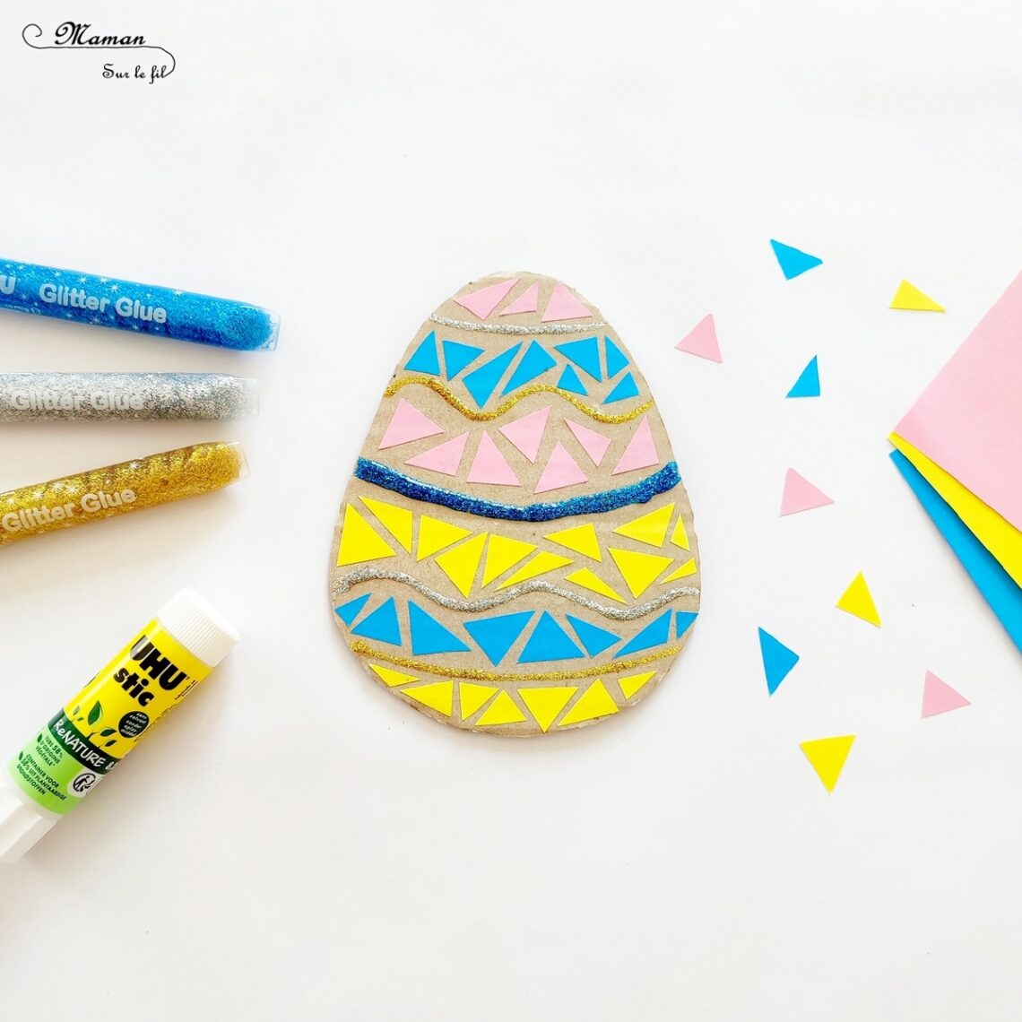 Lapin et son oeuf de Pâques en carton {Activité} - Maman Sur Le Fil