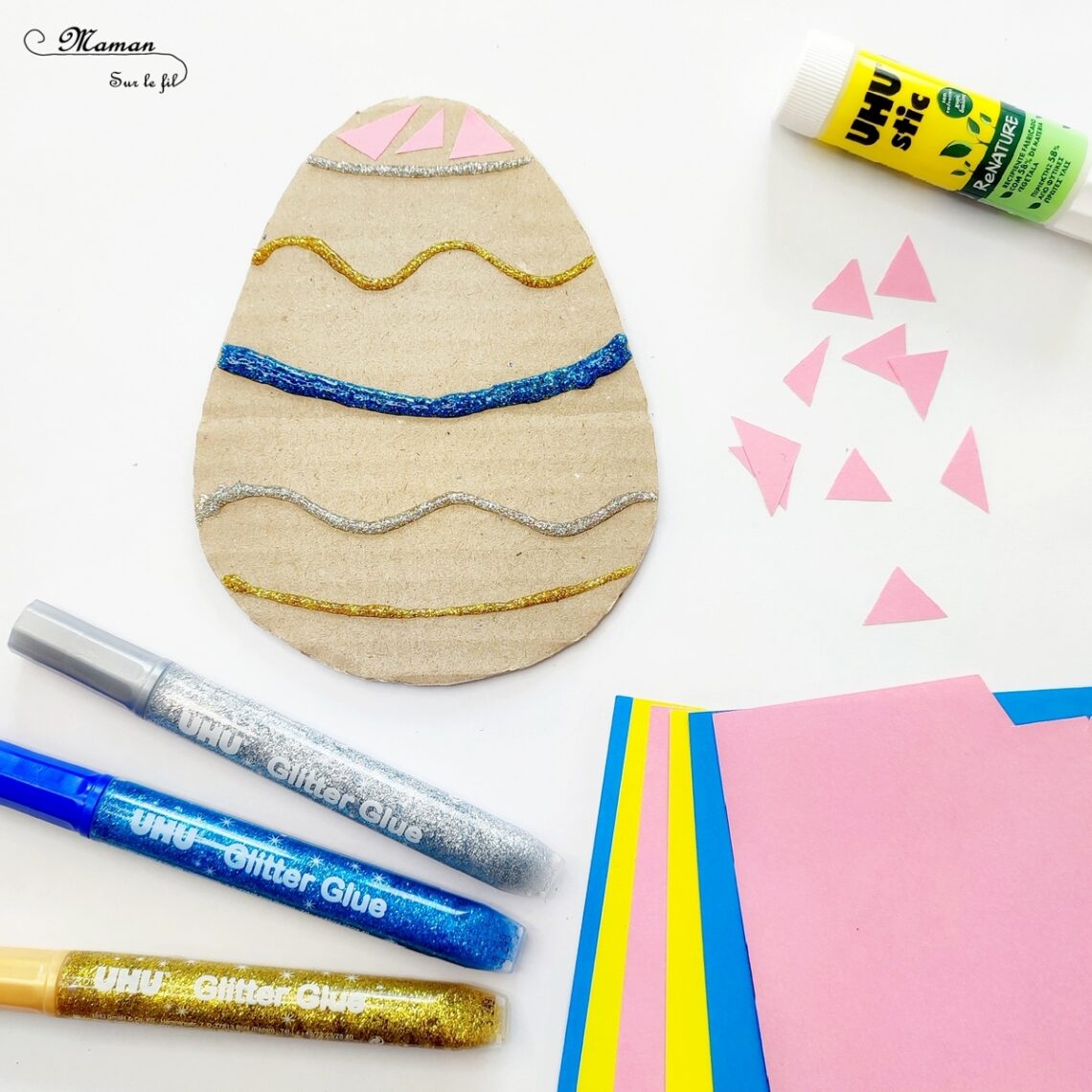 Lapin et son oeuf de Pâques en carton {Activité} - Maman Sur Le Fil