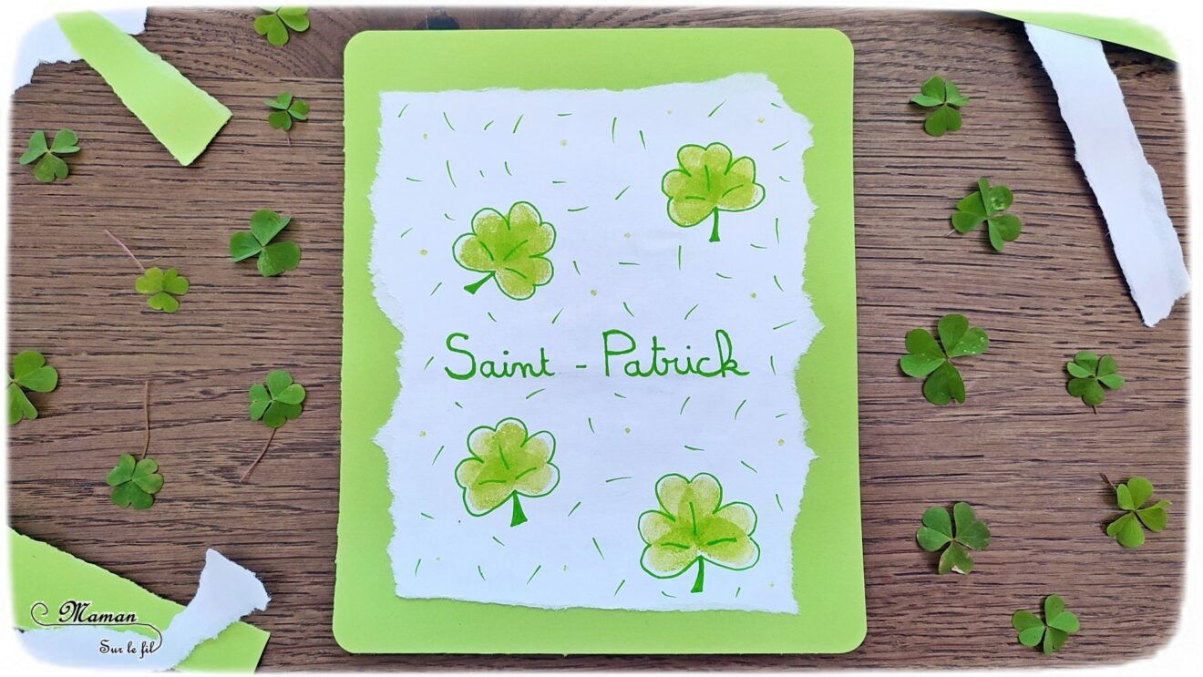 Trèfles de la Saint-Patrick en empreintes de doigts {Activité} - Maman ...