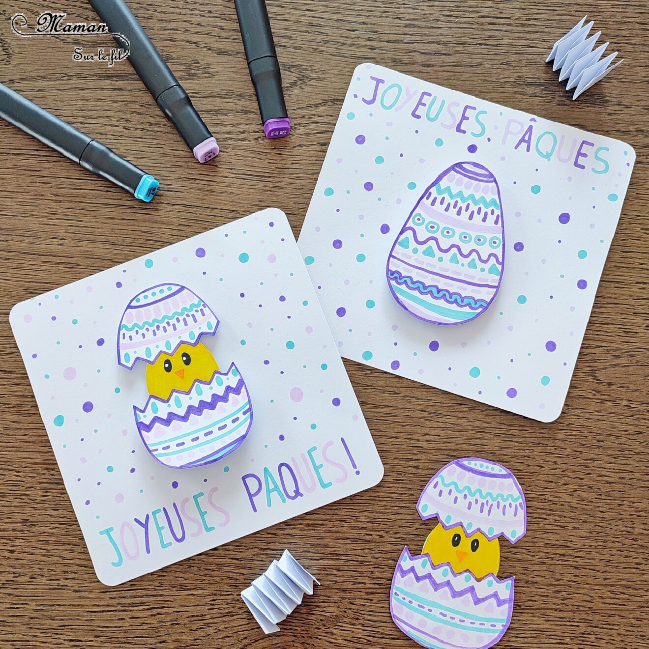 Cartes de Pâques qui bougent {Activité} - Maman Sur Le Fil