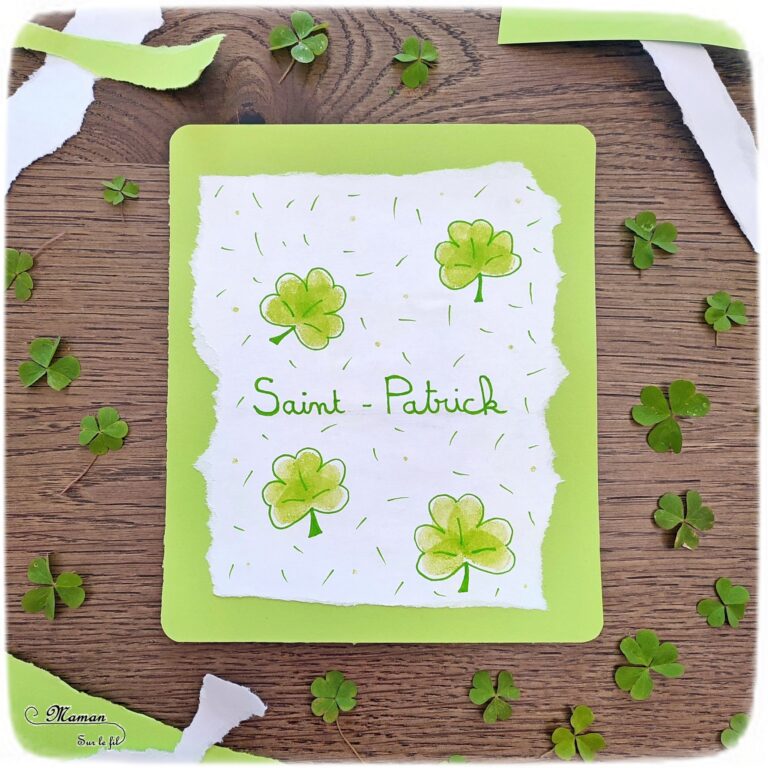 Trèfles de la Saint-Patrick en empreintes de doigts {Activité} - Maman ...