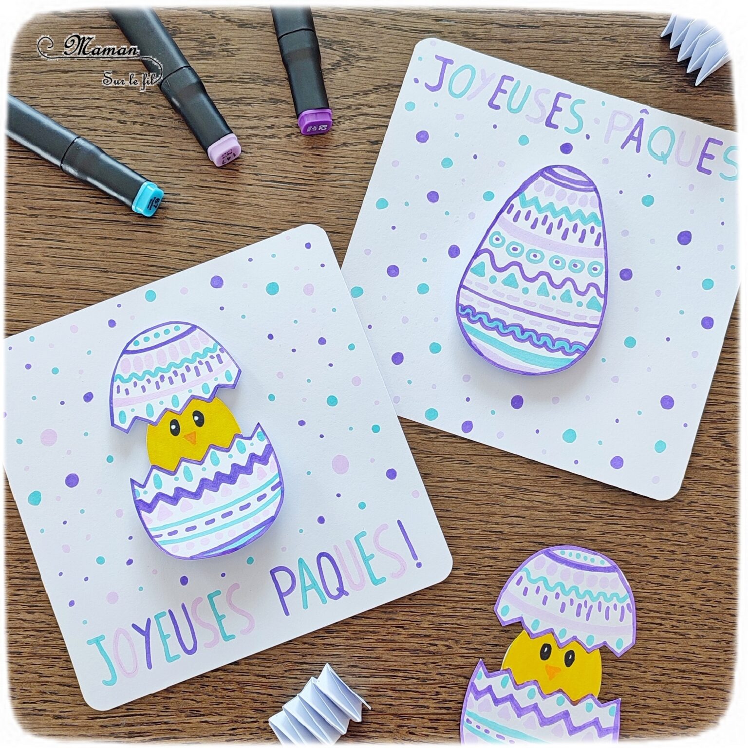 Cartes de Pâques qui bougent {Activité} - Maman Sur Le Fil