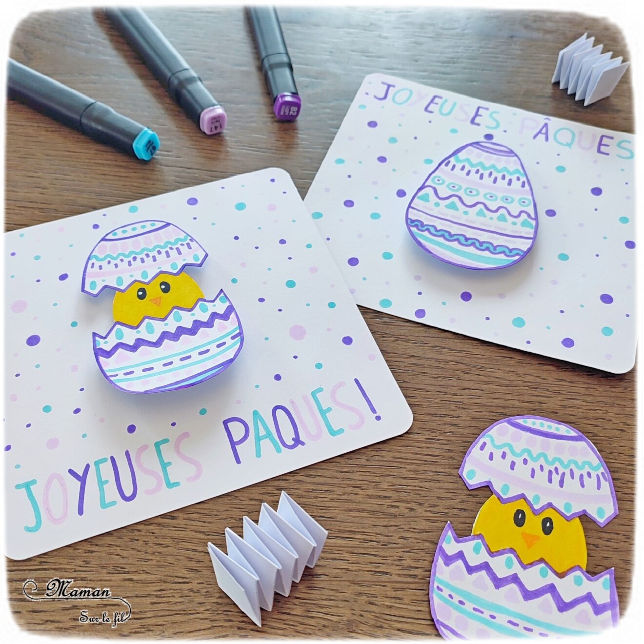 Cartes de Pâques qui bougent {Activité} - Maman Sur Le Fil