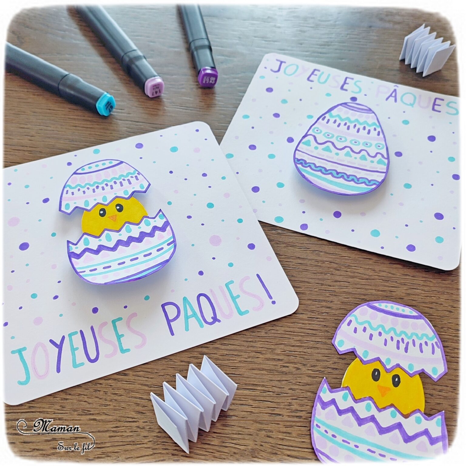 Cartes de Pâques qui bougent {Activité} - Maman Sur Le Fil