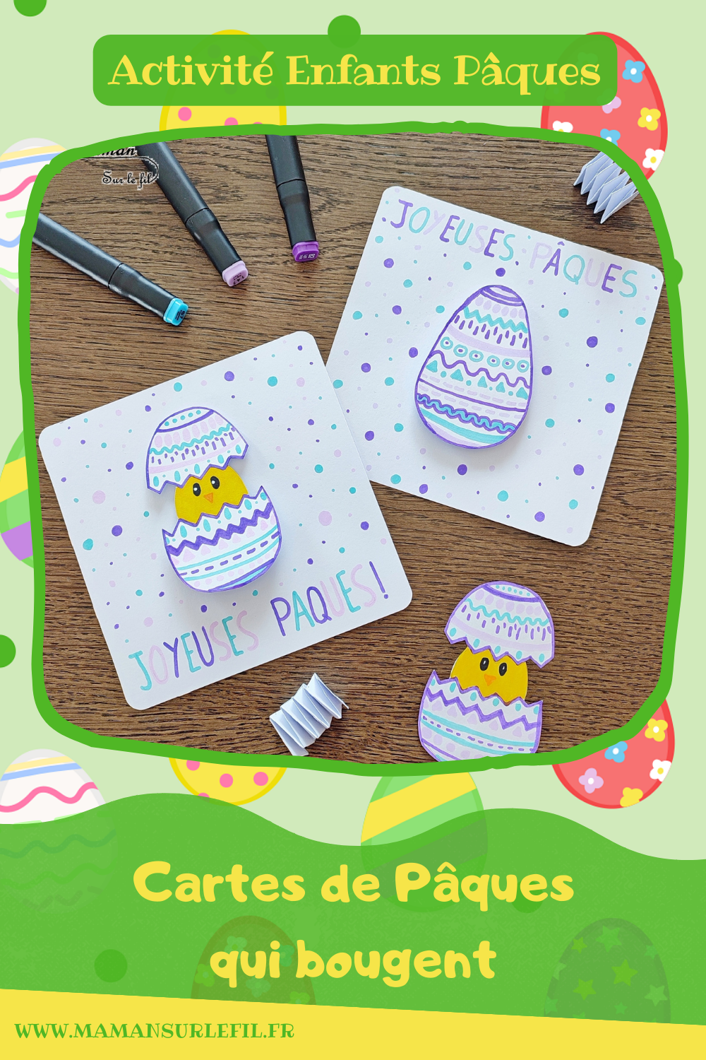 Cartes de Pâques qui bougent {Activité} - Maman Sur Le Fil