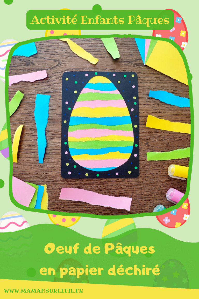Oeufs de Pâques en papier déchiré et graphismes {Activité} - Maman Sur ...
