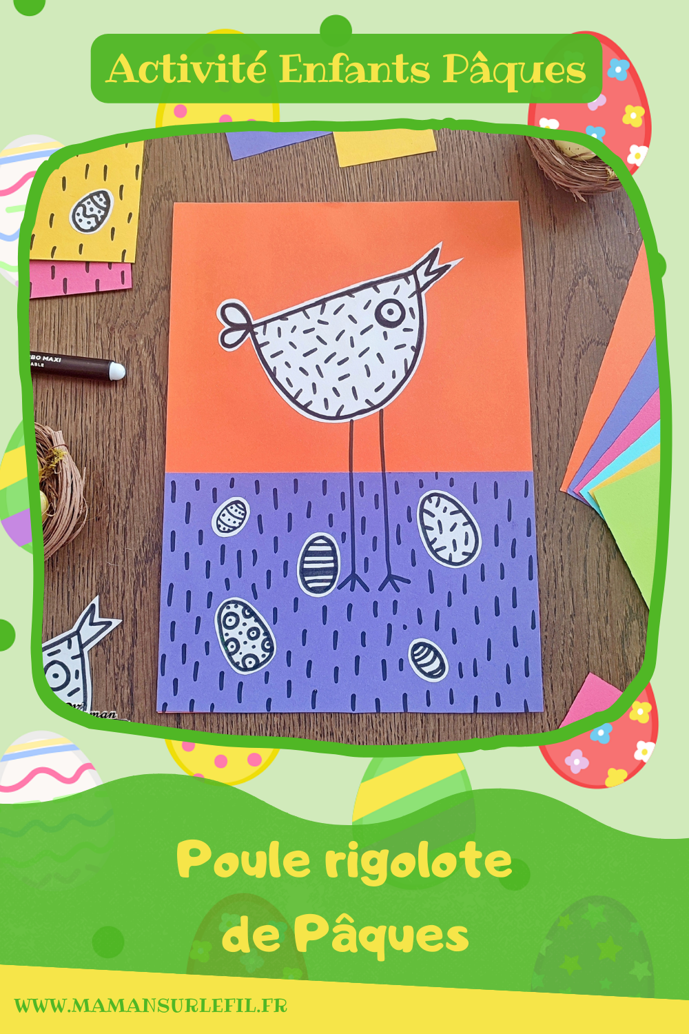 Poules rigolotes de Pâques {Activité} - Maman Sur Le Fil