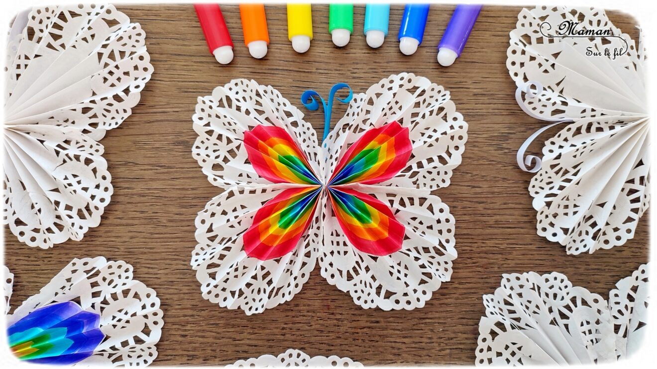 Fabriquer des papillons avec des napperons {Activité} - Maman Sur Le Fil