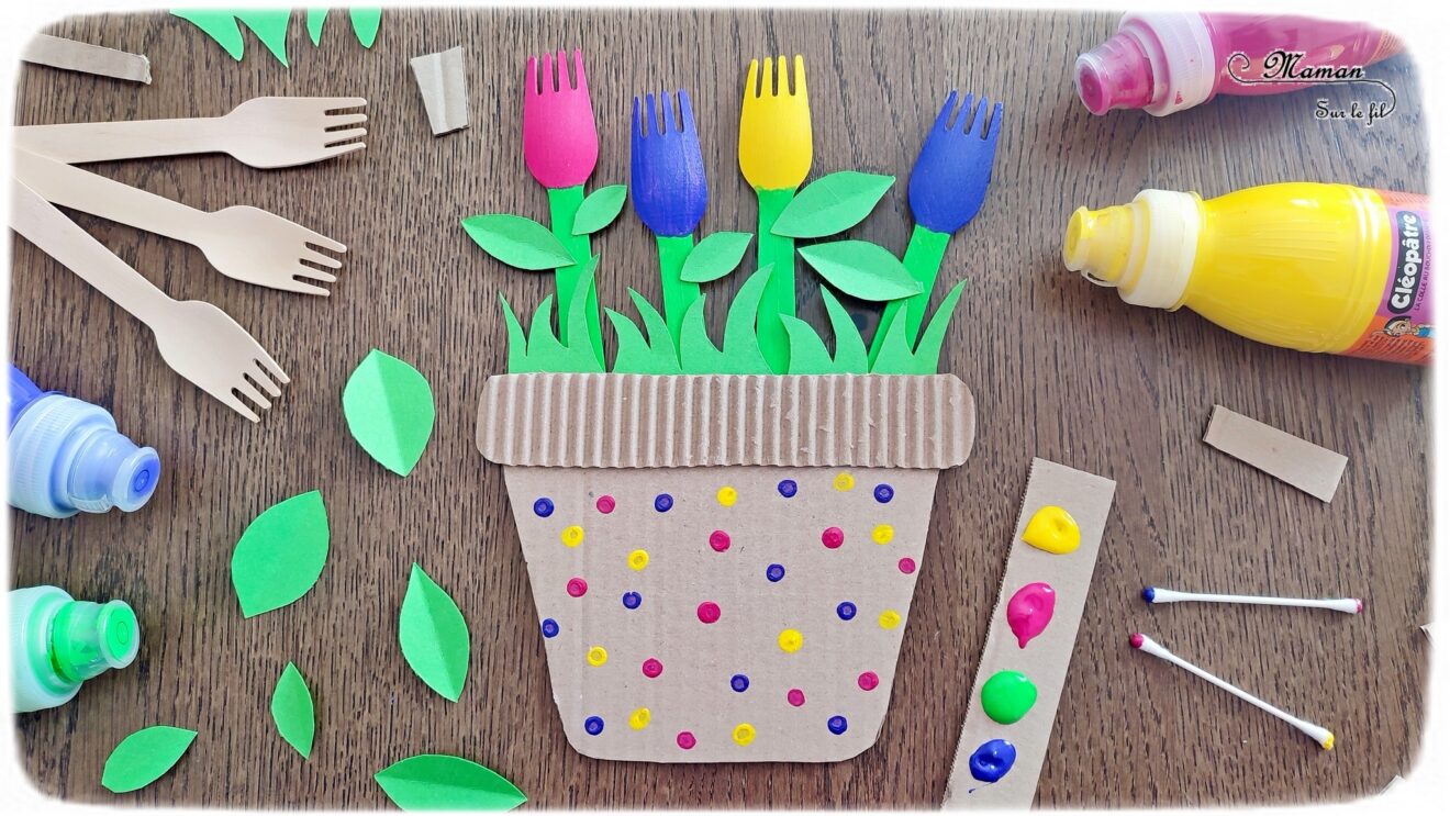 Tulipes avec des fourchettes {Activité} - Maman Sur Le Fil