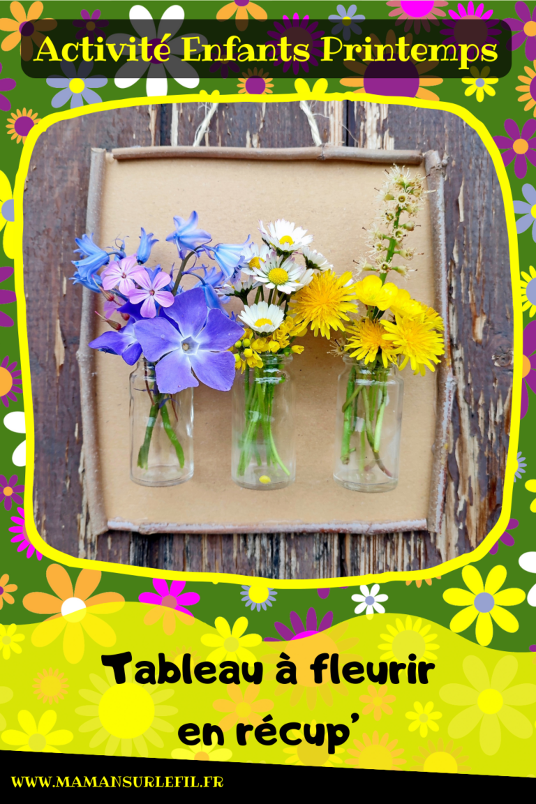 Tableau à fleurir en récup' {Activité} - Maman Sur Le Fil