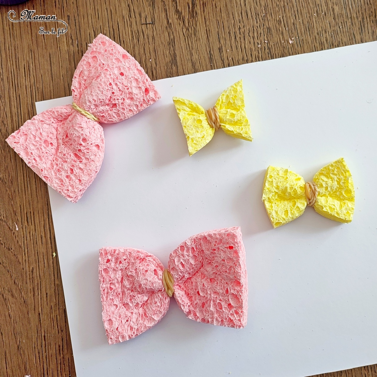 Papillons en peinture à l'éponge {Activité} - Maman Sur Le Fil