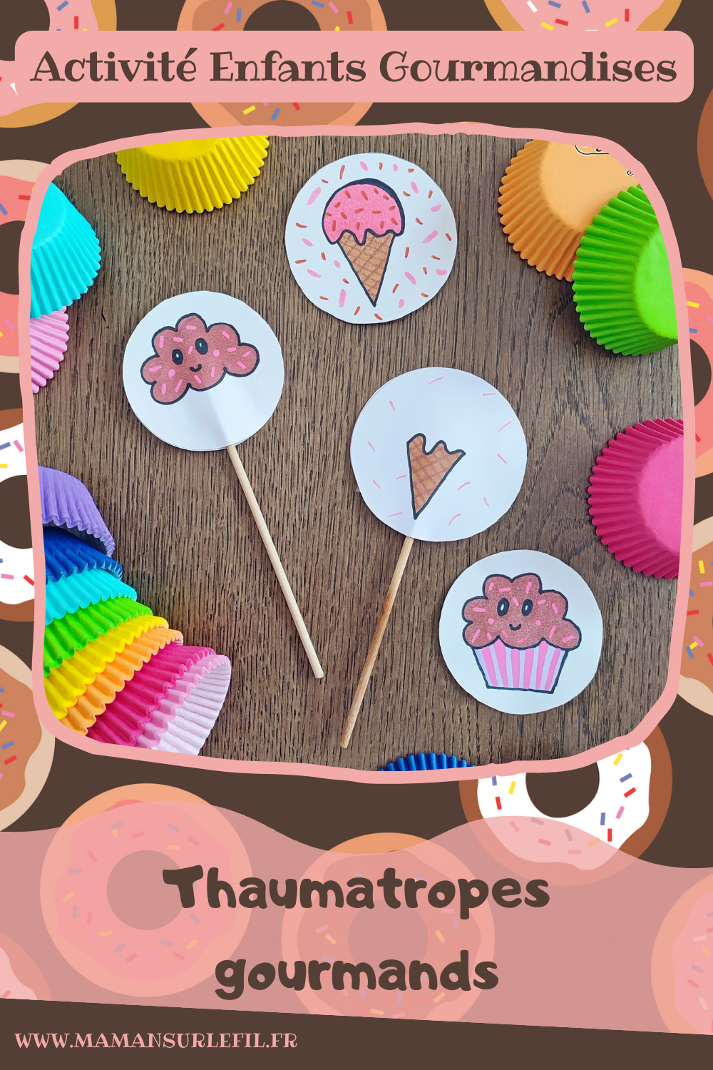 Thaumatropes gourmands {Activité} - Maman Sur Le Fil