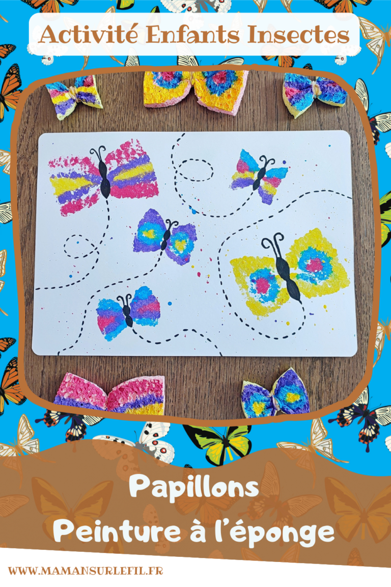 Papillons en peinture à l'éponge {Activité} - Maman Sur Le Fil