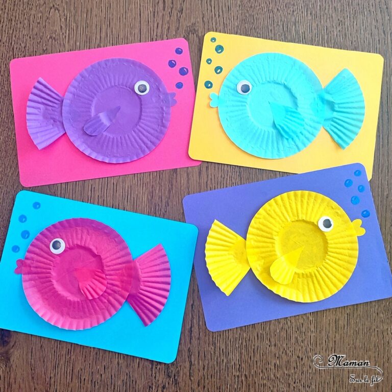 Poissons avec des caissettes à cupcakes {Activité} - Maman Sur Le Fil