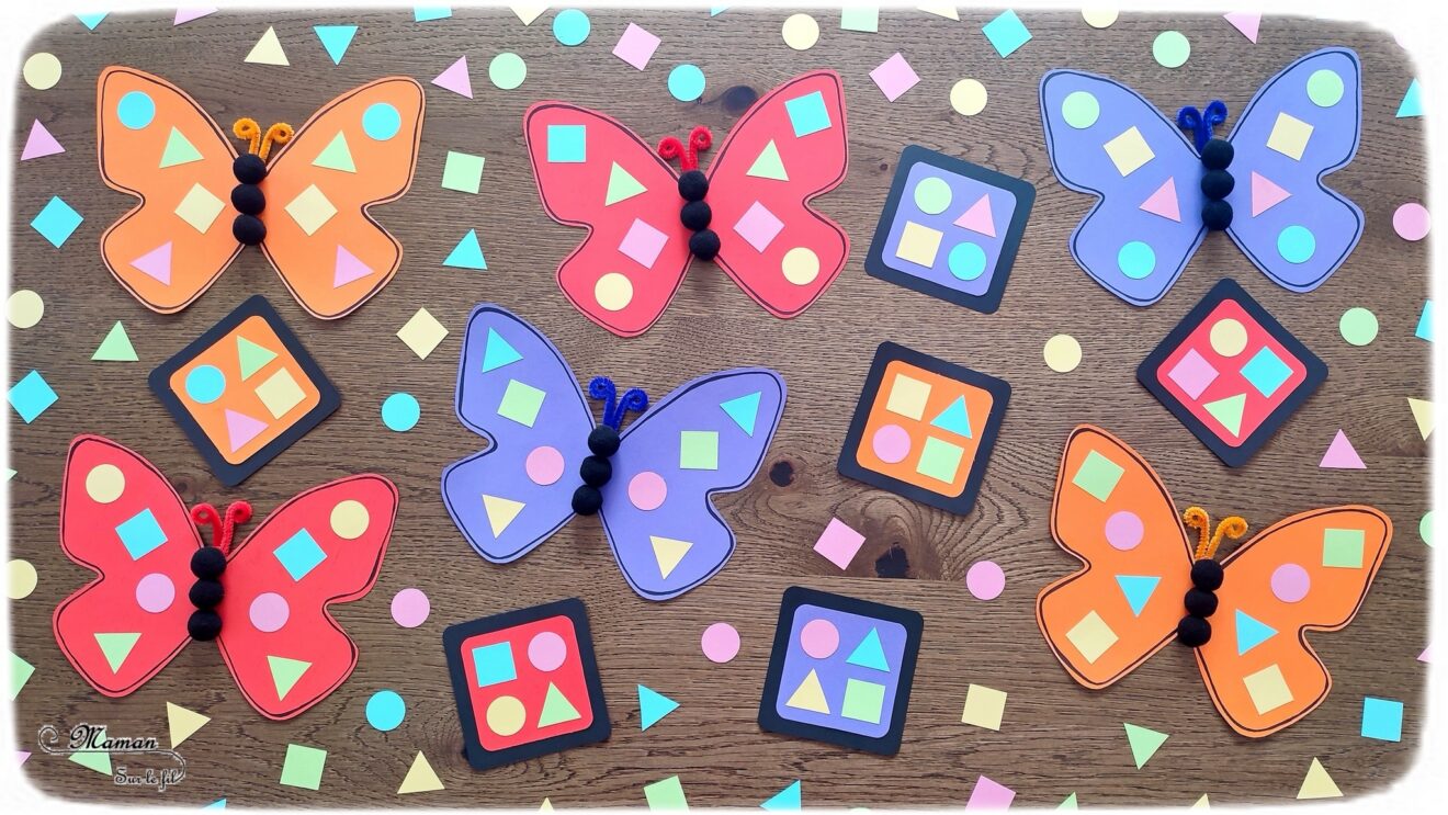 Jeu Papillons, Formes et Couleurs {Activité} - Maman Sur Le Fil