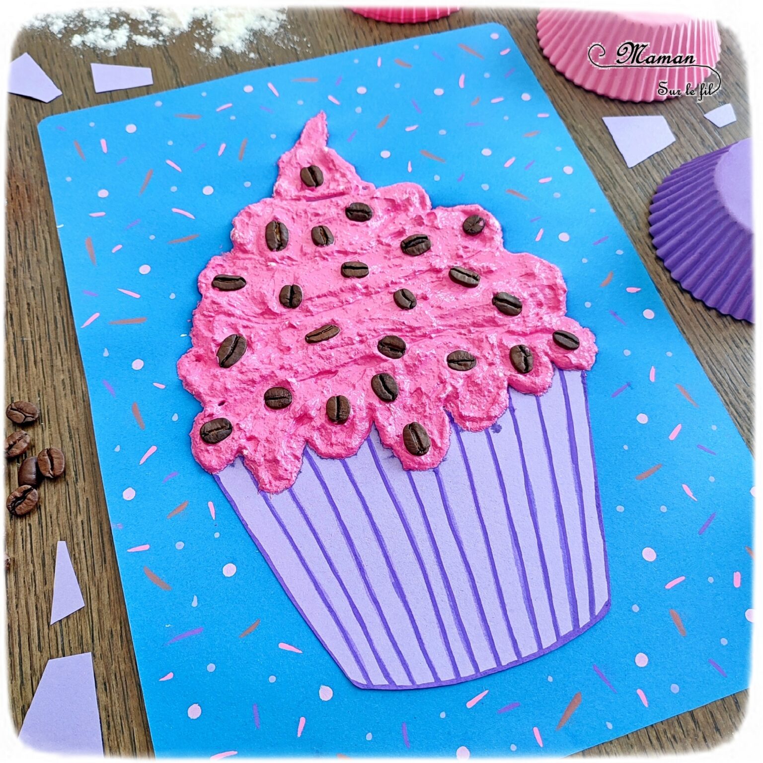 Cupcake en peinture à la farine {Activité} - Maman Sur Le Fil