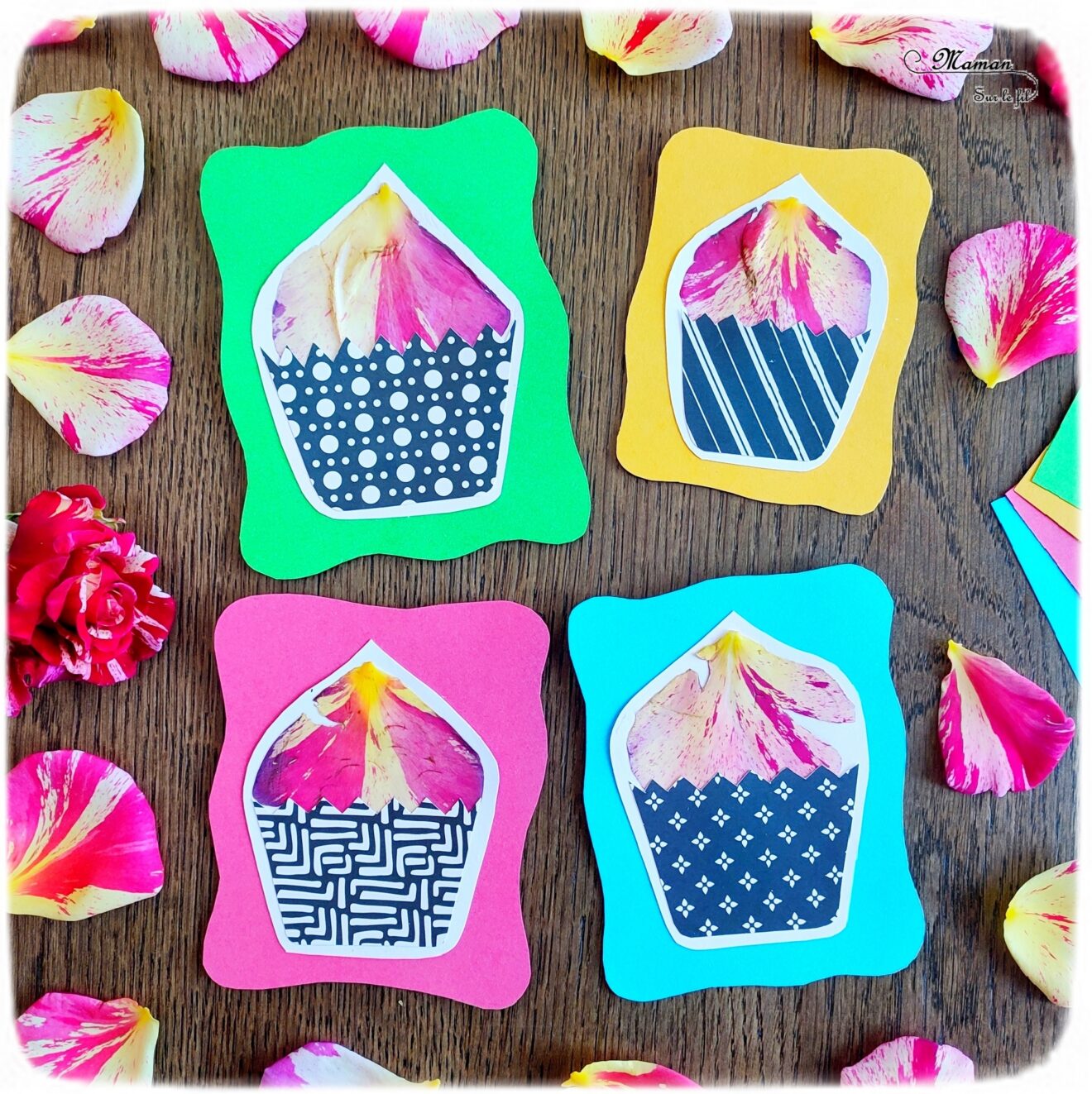 Cupcakes avec des pétales de rose {Activité} - Maman Sur Le Fil