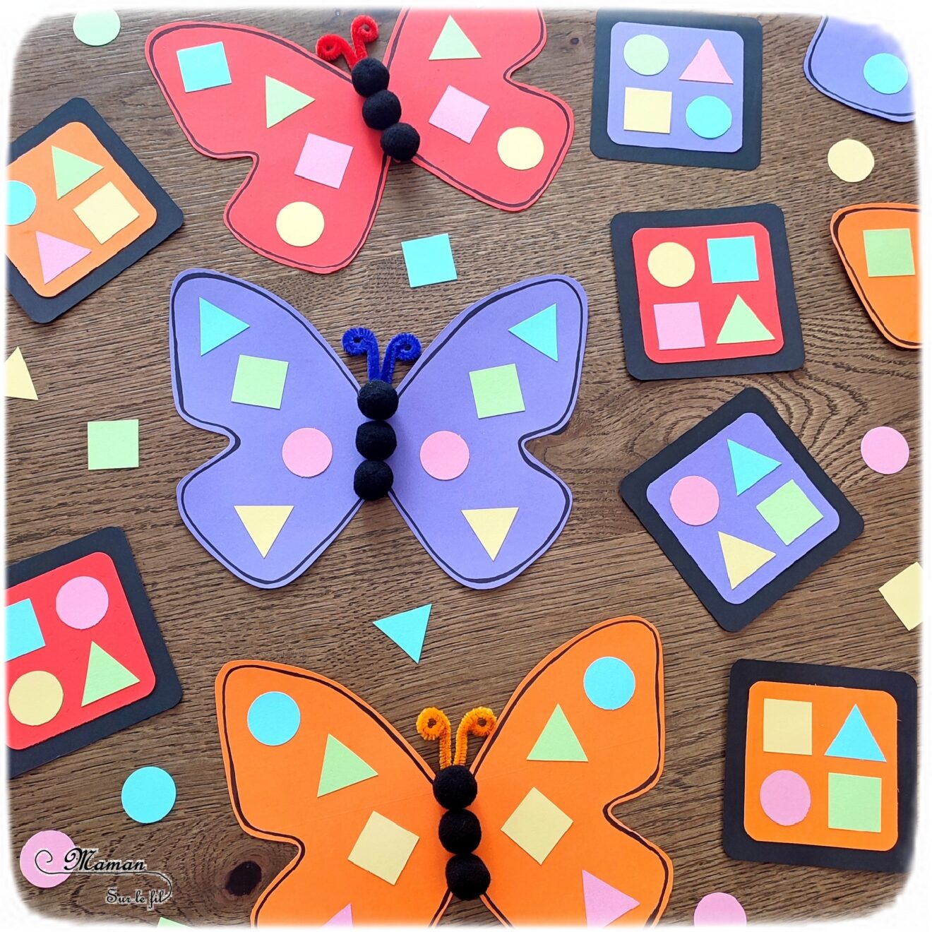 Jeu Papillons, Formes et Couleurs {Activité} - Maman Sur Le Fil