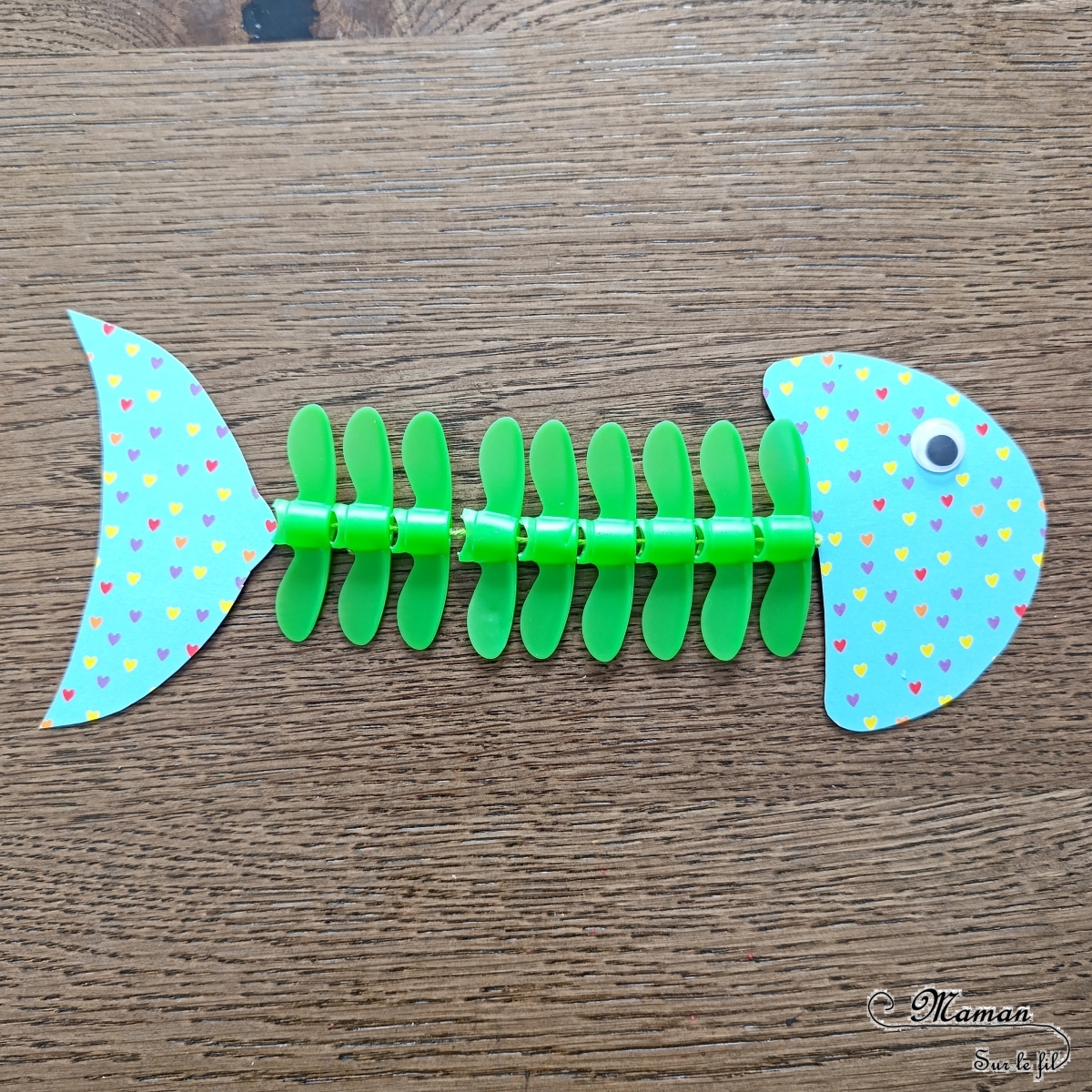 Poissons avec des bouchons de compote {Activité} - Maman Sur Le Fil