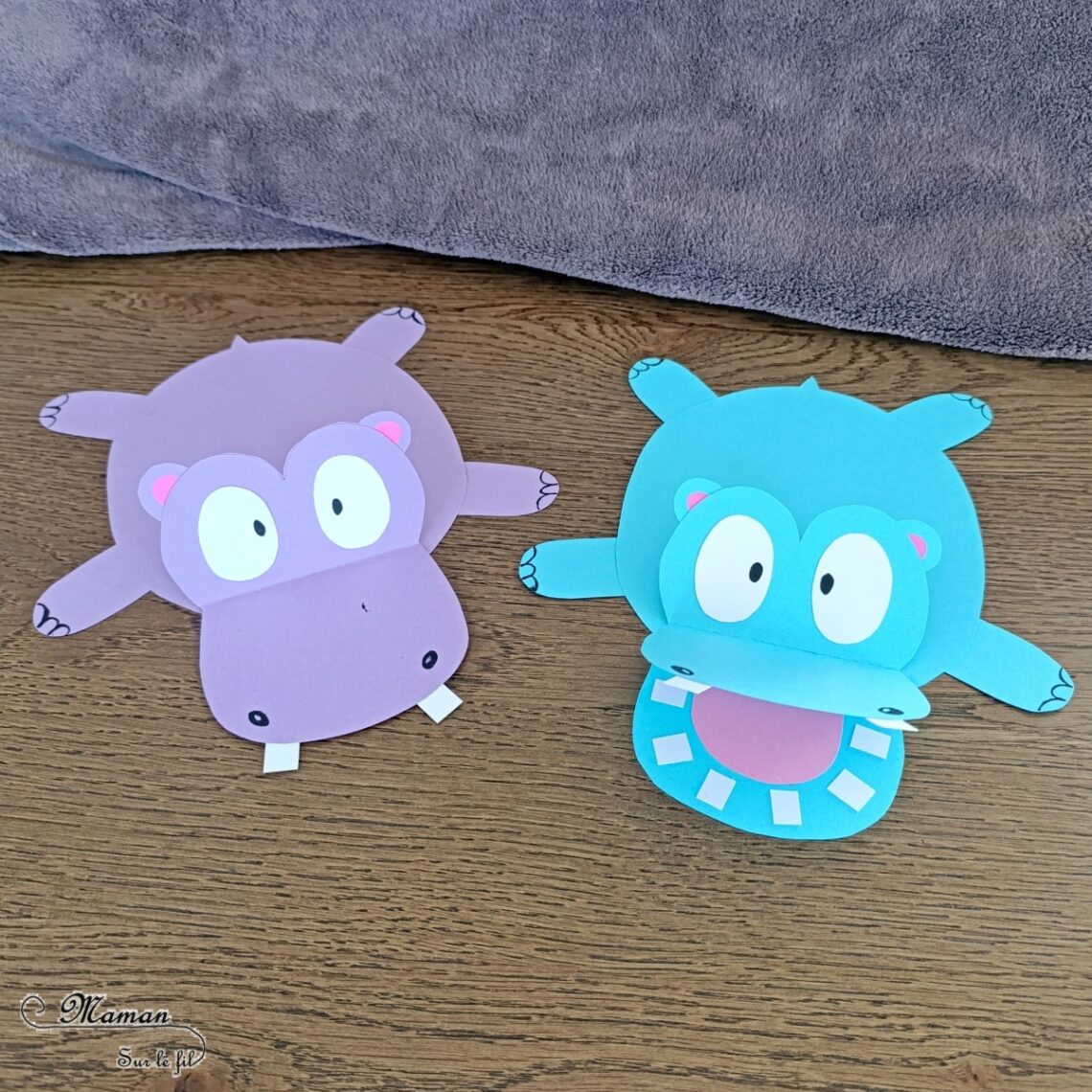 Hippopotame qui ouvre la bouche {Activité} - Maman Sur Le Fil