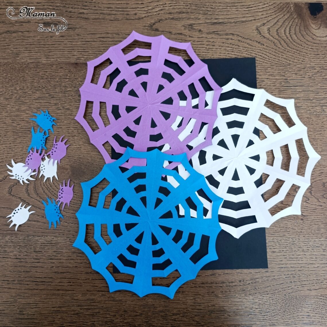 Toiles et araignées en papier {Activité} - Maman Sur Le Fil
