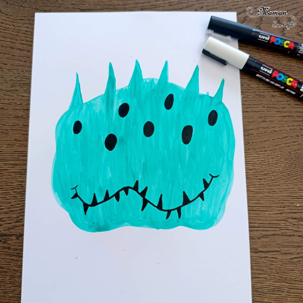 Monstre qui apparait à travers les griffures {Activité} - Maman Sur Le Fil