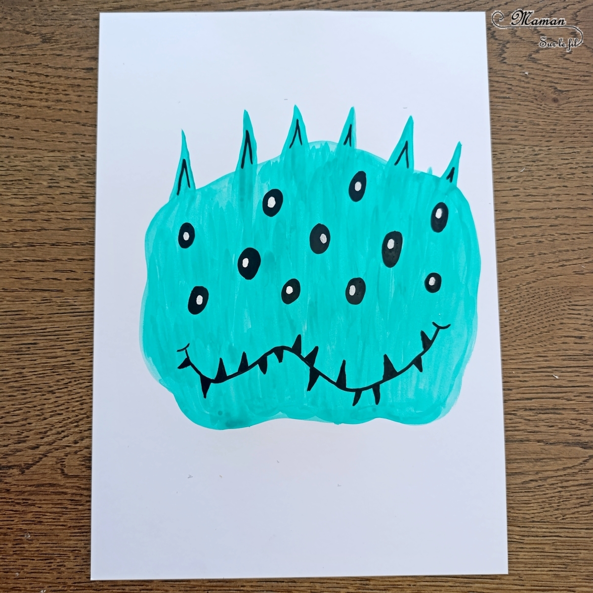Monstre qui apparait à travers les griffures {Activité} - Maman Sur Le Fil