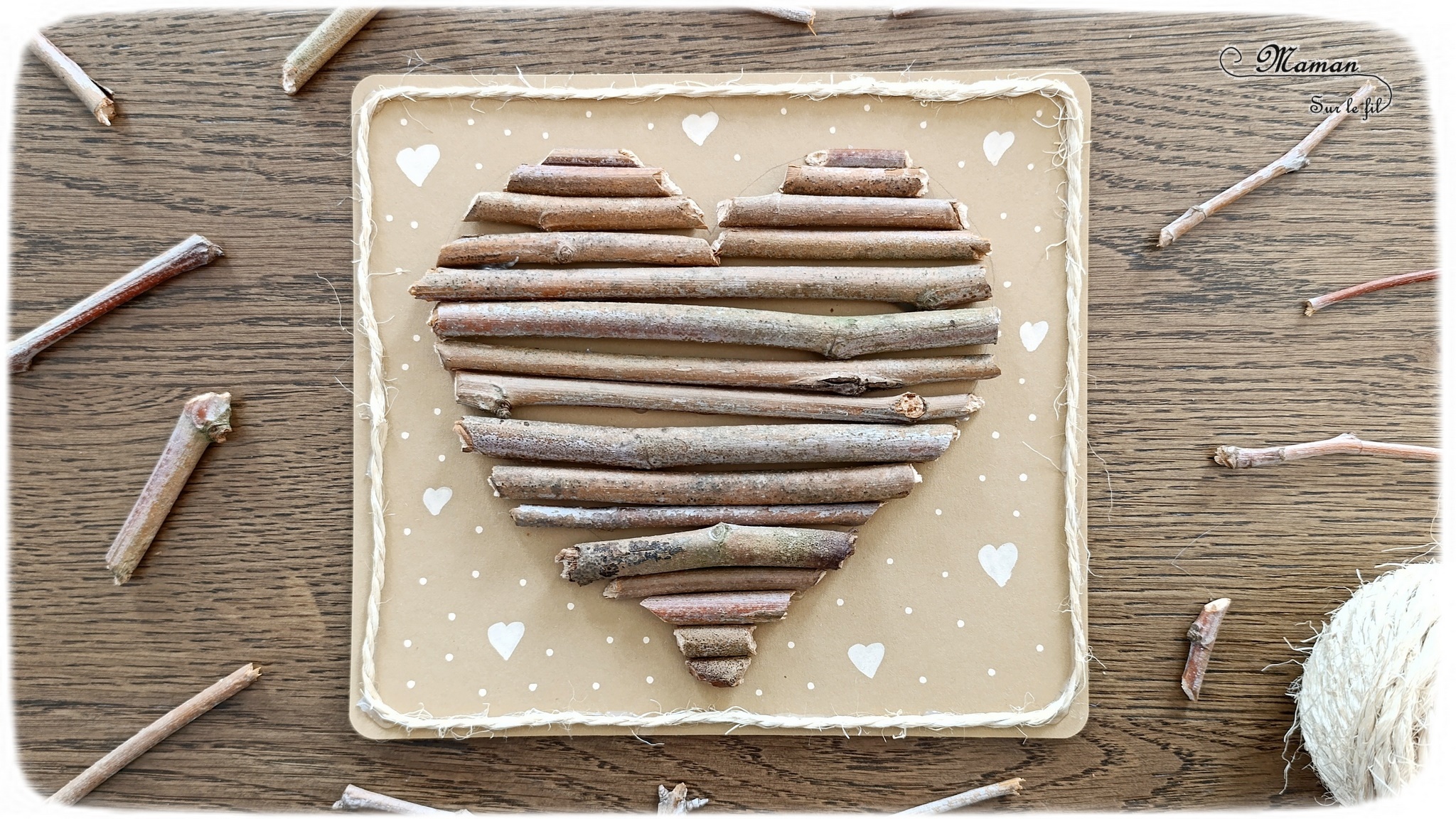 Carte Coeur avec des branches {Activité} - Maman Sur Le Fil