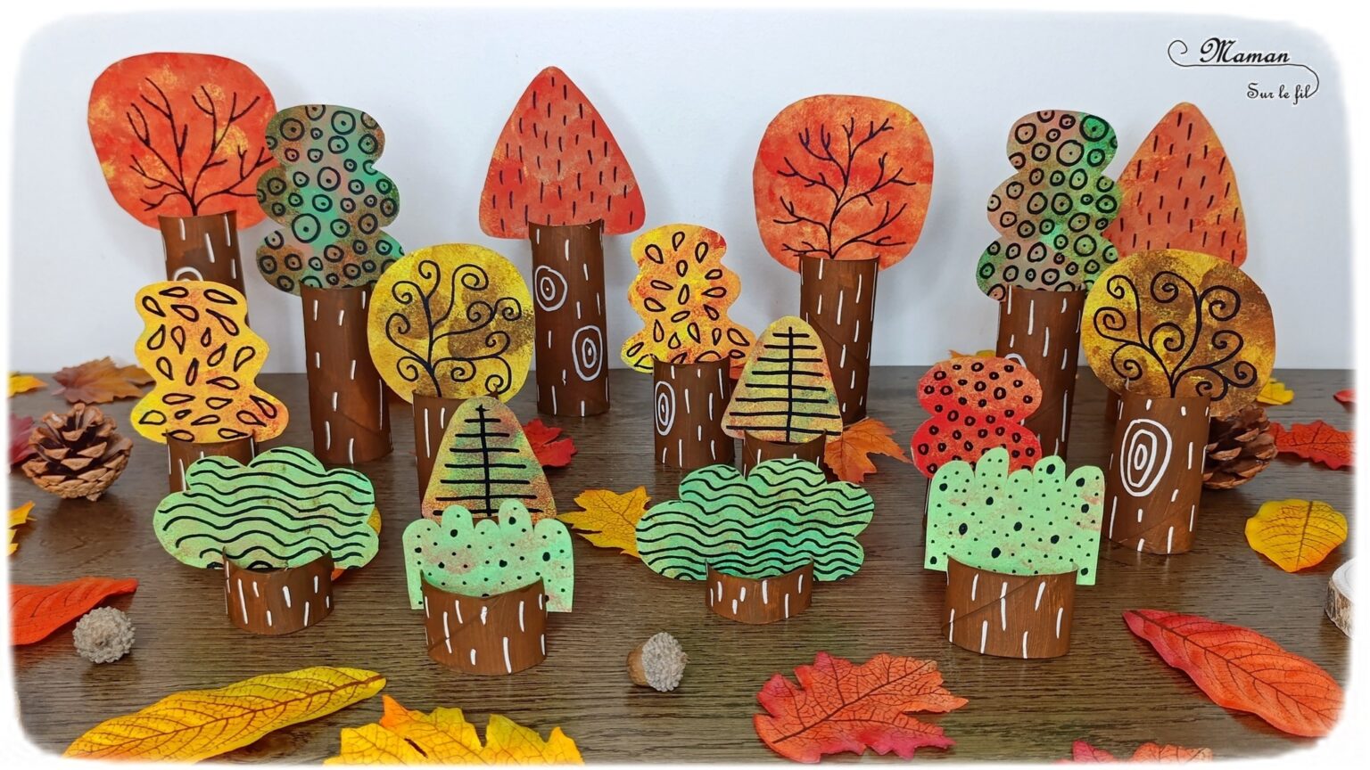 Forêt d'automne en récup' {Activité} - Maman Sur Le Fil