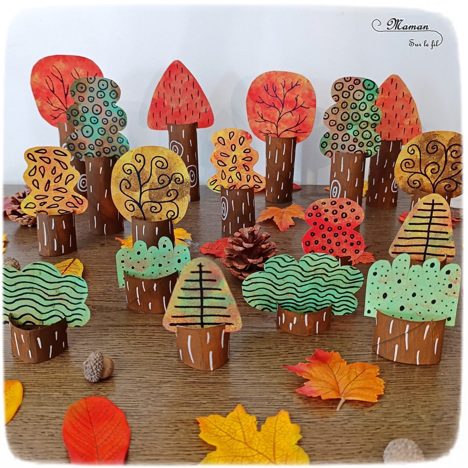 Forêt d'automne en récup' {Activité} - Maman Sur Le Fil