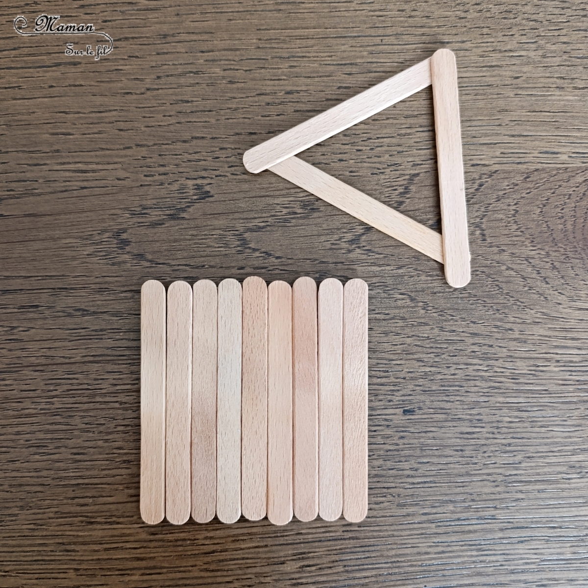 Maison de Noël en récup' de bâtonnets en bois {Activité} - Maman Sur Le Fil