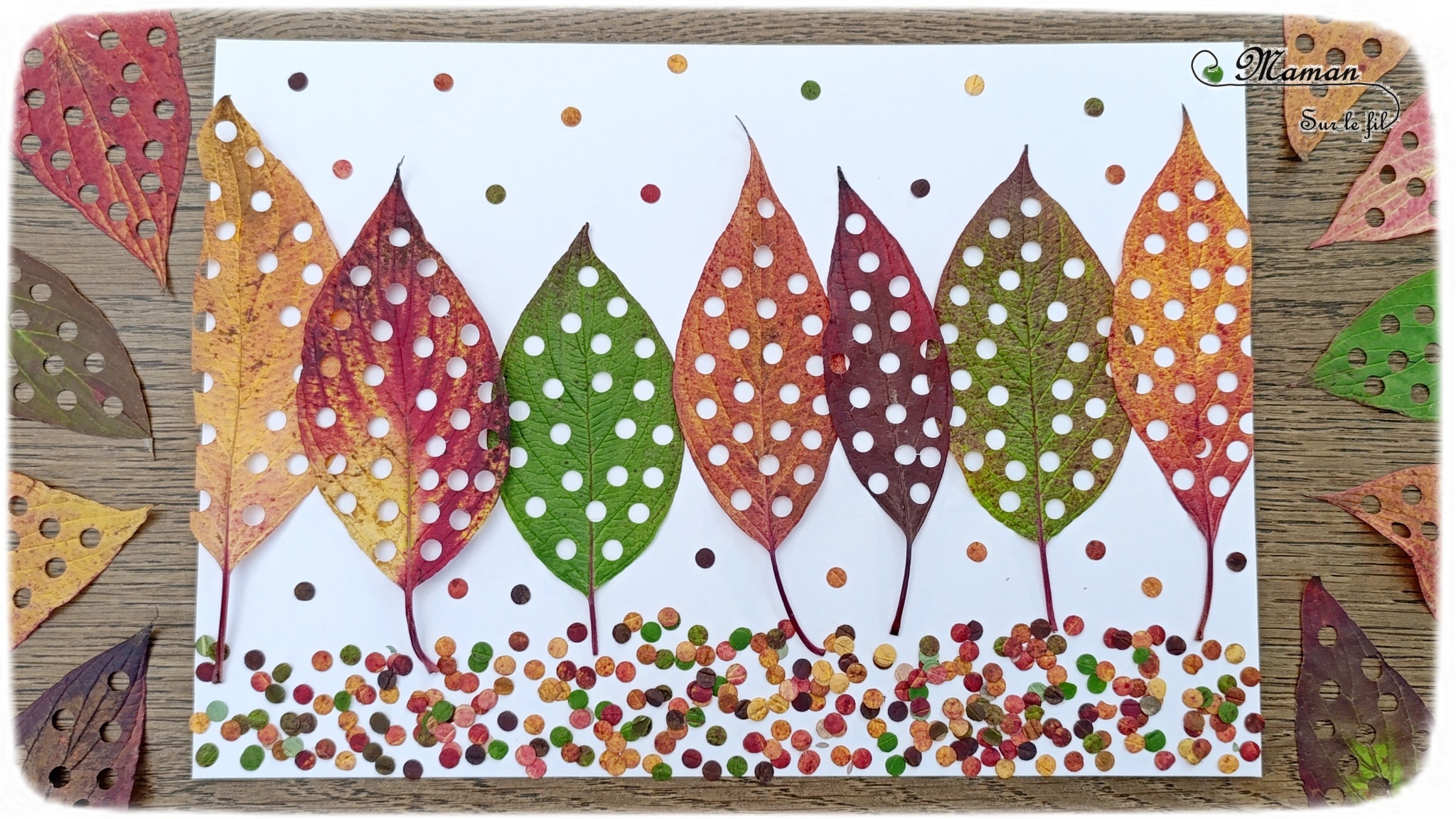 Forêt d'automne avec des feuilles perforées {Activité} - Maman Sur Le Fil