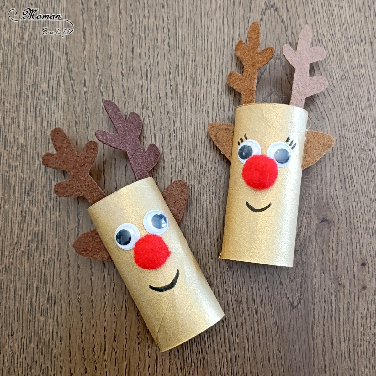 Rennes de Noël en rouleaux de papier toilette {Activité} - Maman Sur Le Fil