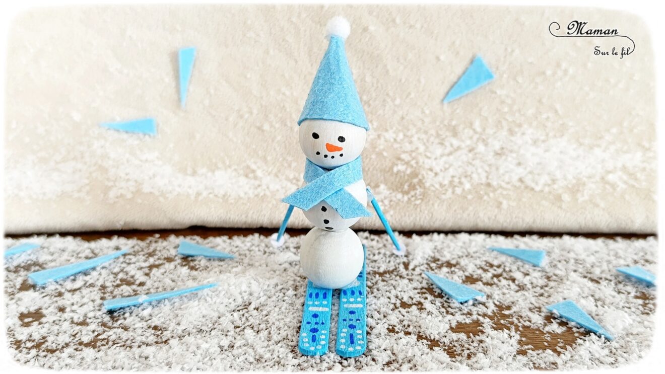 Bonhomme de neige qui fait du ski {Activité} - Maman Sur Le Fil