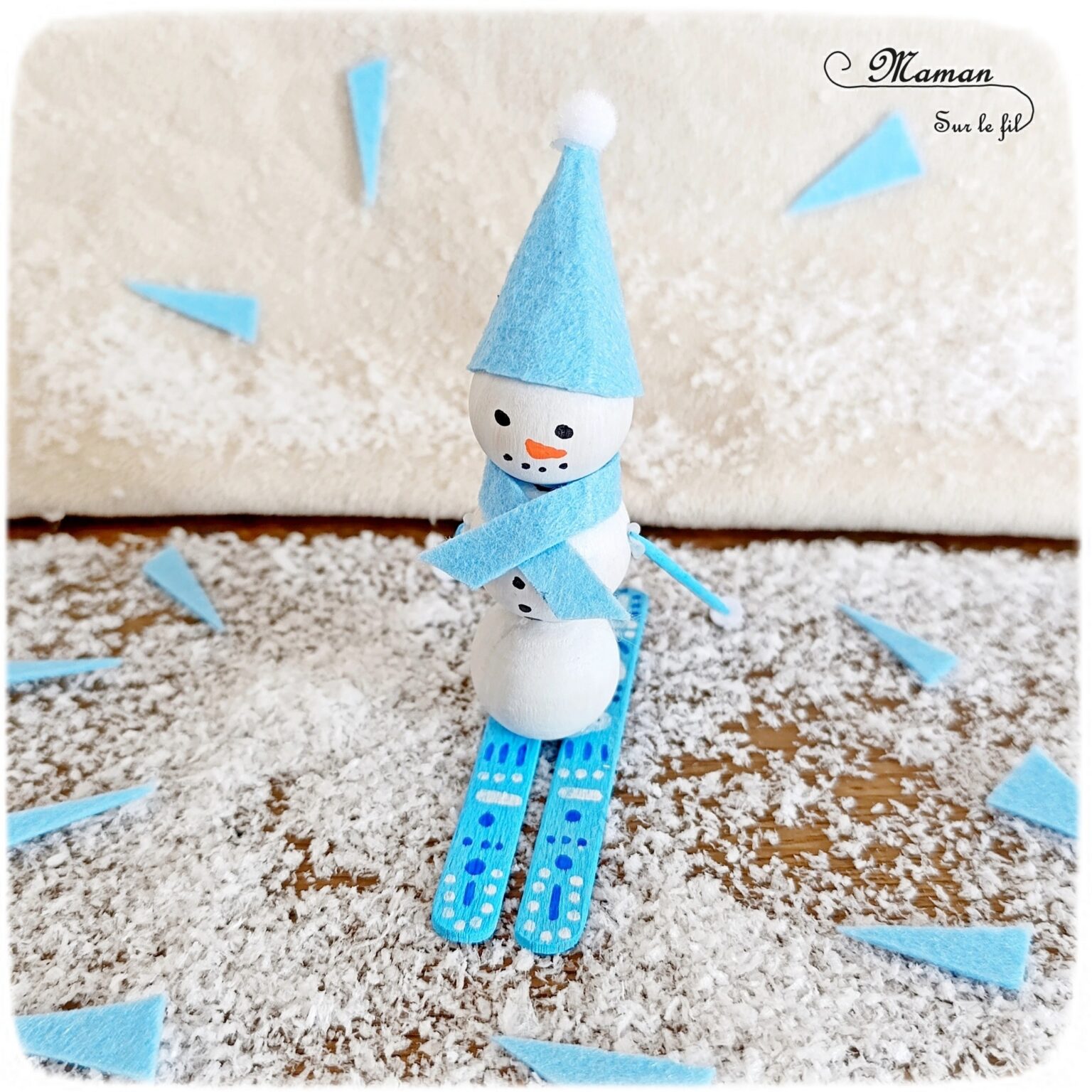 Bonhomme de neige qui fait du ski {Activité} - Maman Sur Le Fil