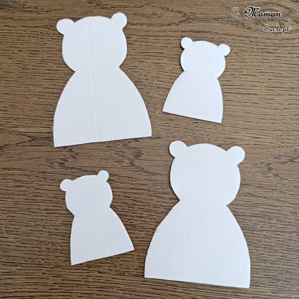 Famille d'ours polaires en carton et laine {Activité} - Maman Sur Le Fil