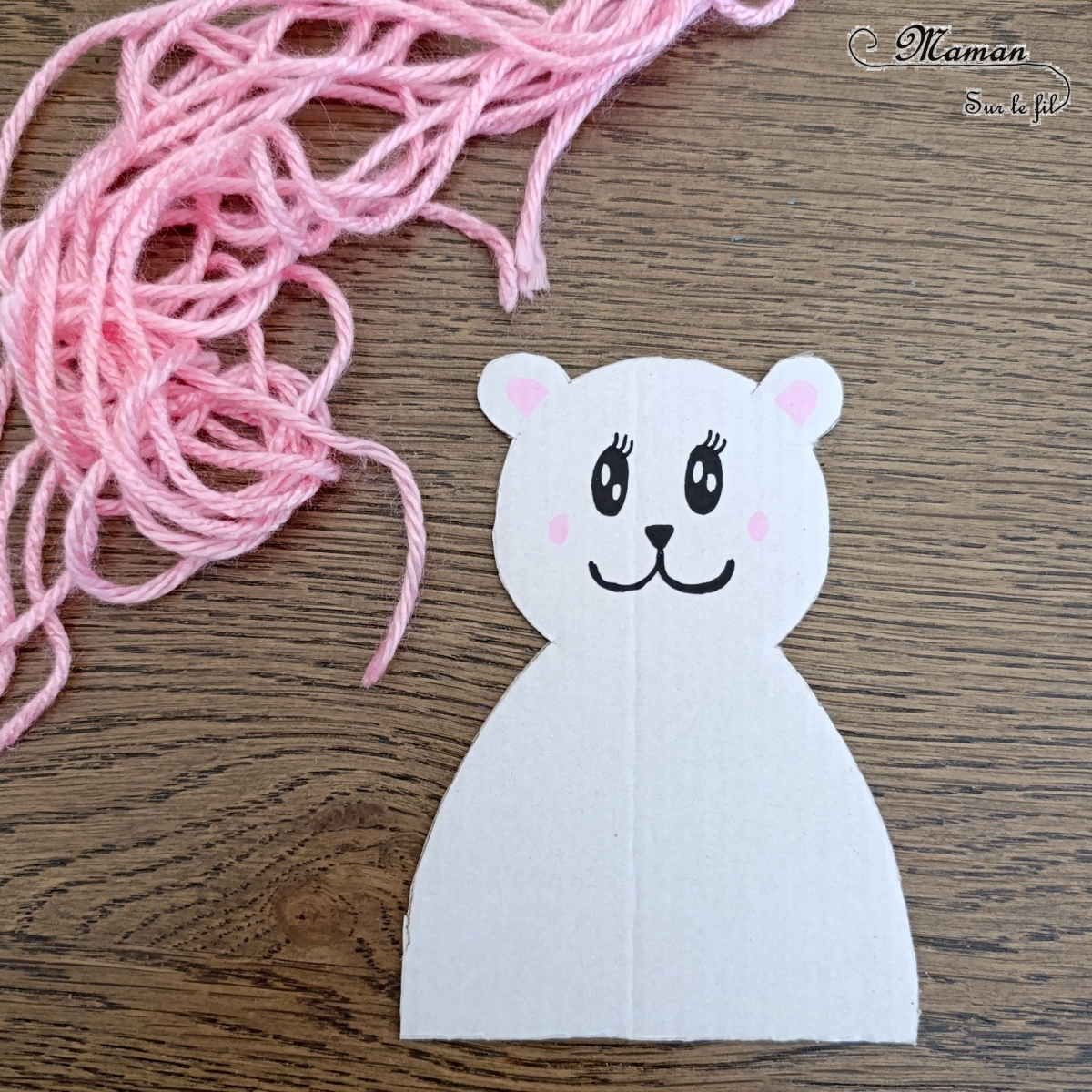 Famille d'ours polaires en carton et laine {Activité} - Maman Sur Le Fil