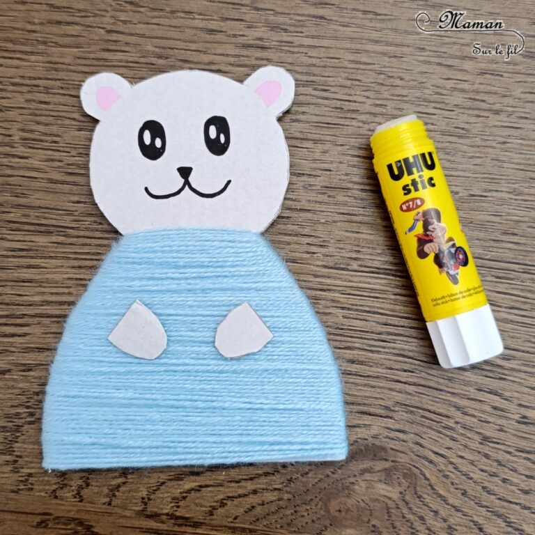 Famille d'ours polaires en carton et laine {Activité} - Maman Sur Le Fil