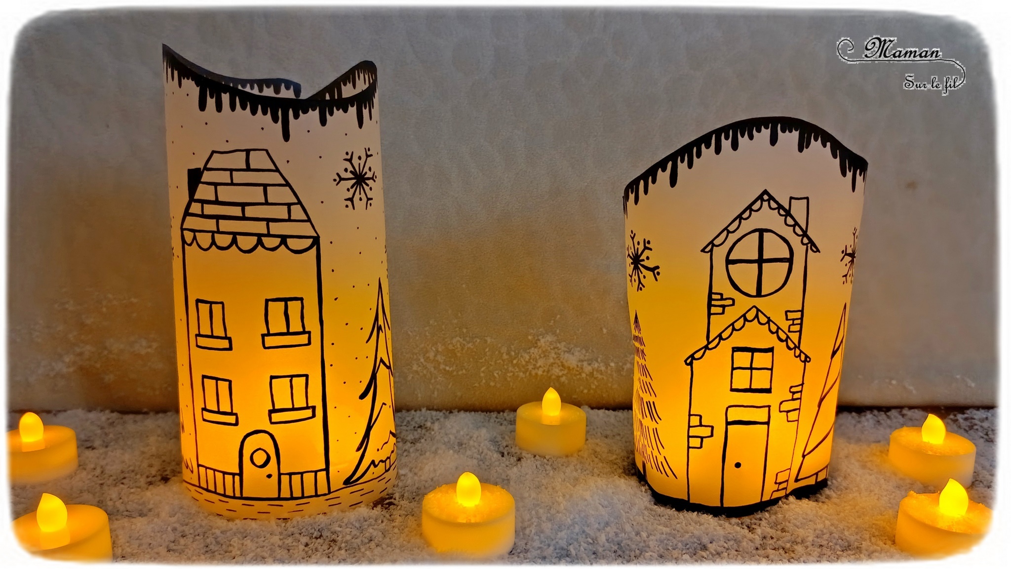 Lanternes hivernales avec du papier calque {Activité} - Maman Sur Le Fil