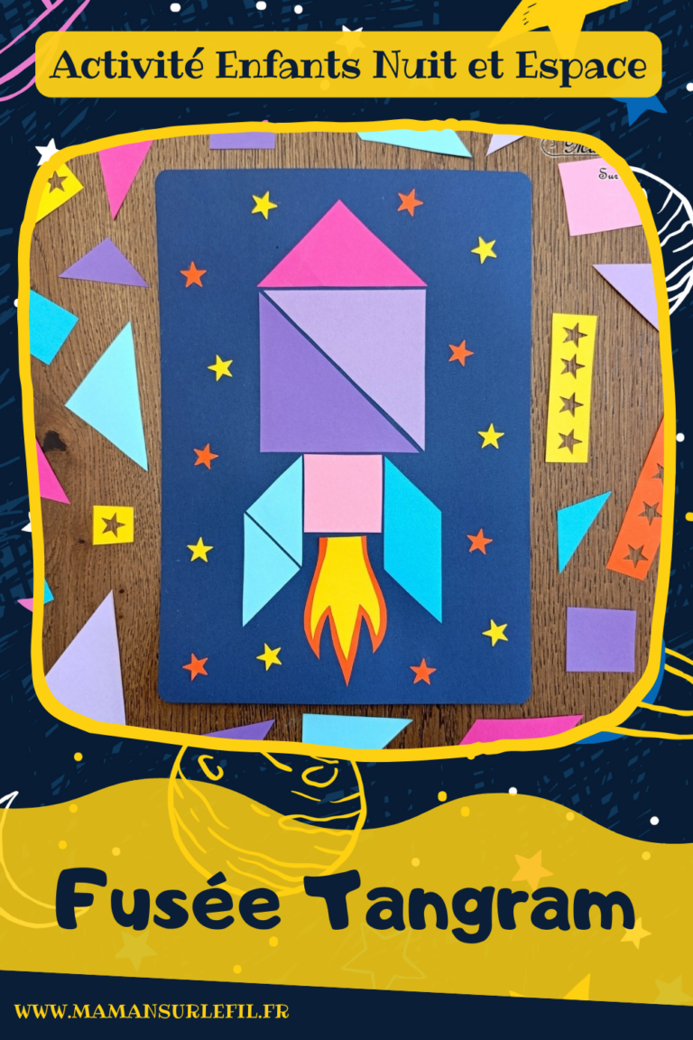 Créer une fusée colorée en tangram {Activité} - Maman Sur Le Fil