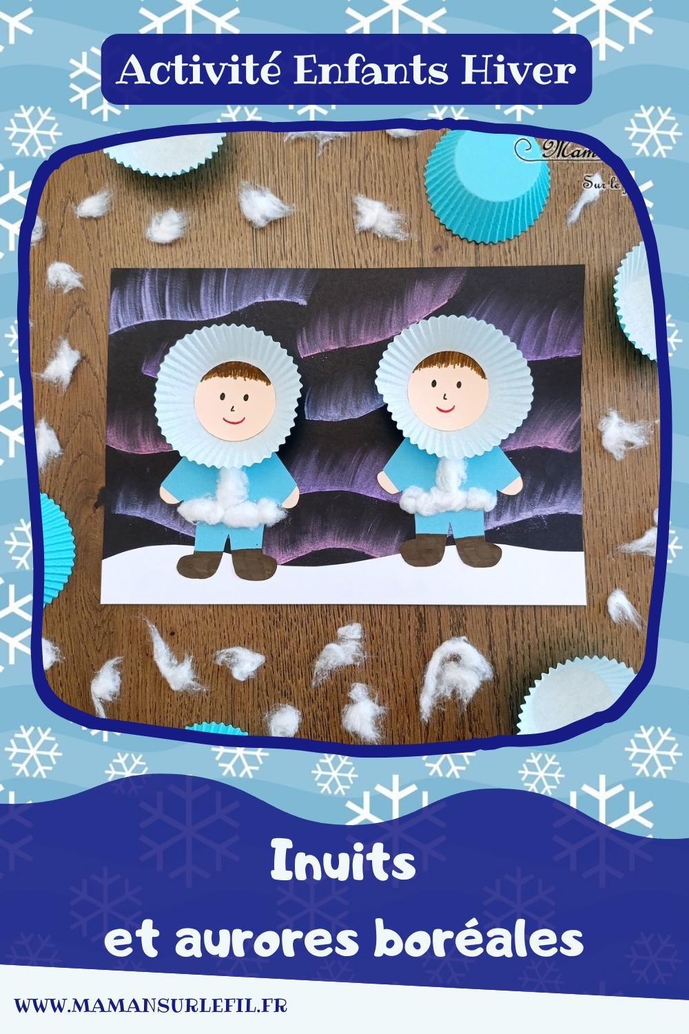 Inuits dans la nuit et aurores boréales {Activité} - Maman Sur Le Fil