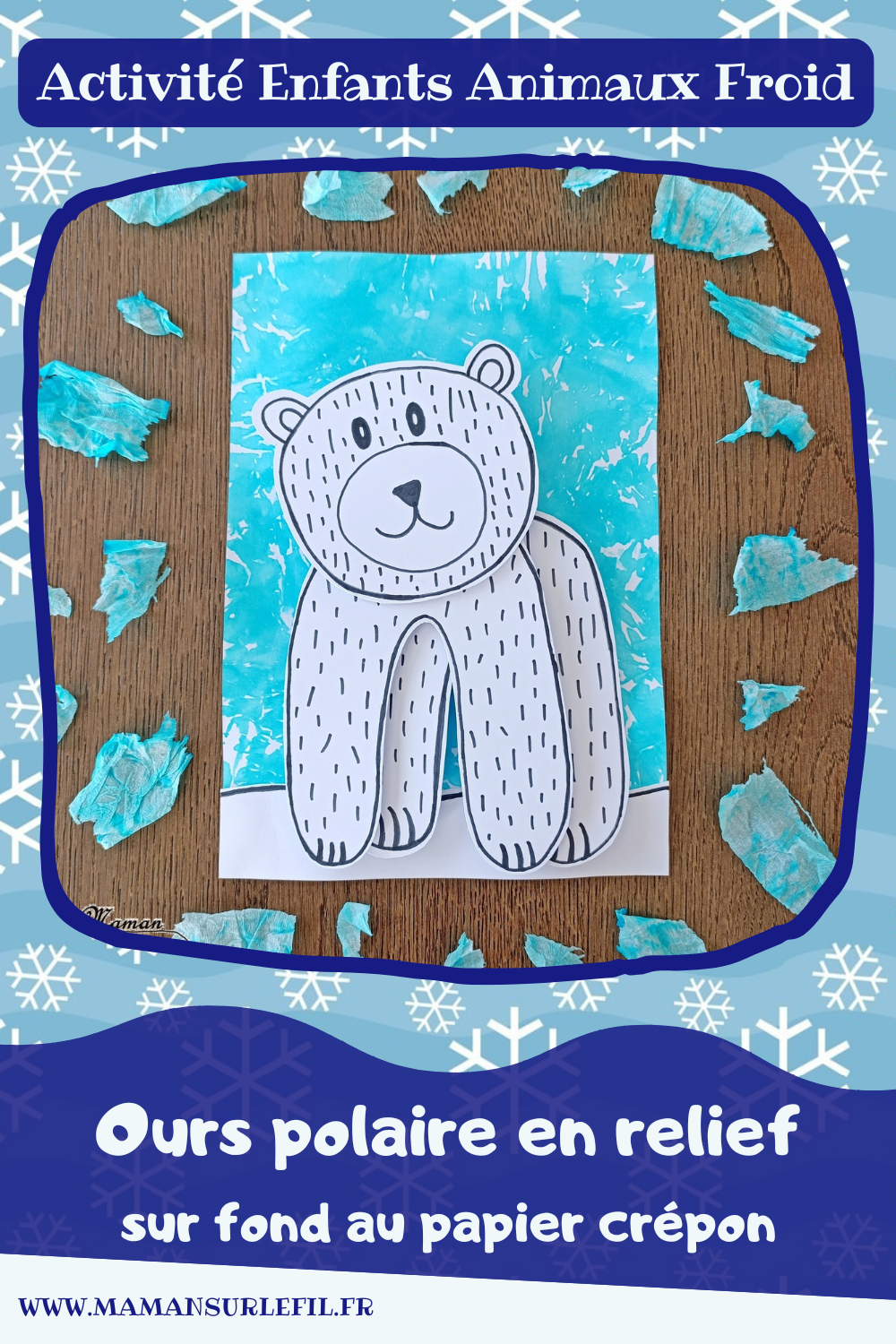 Ours polaire graphique en relief {Activité} - Maman Sur Le Fil